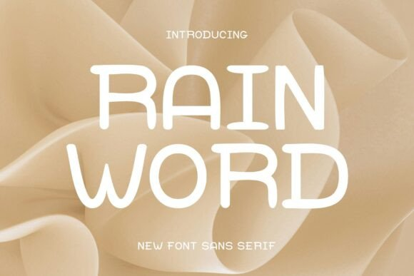 Rain Word Font Fonts Free Downloads