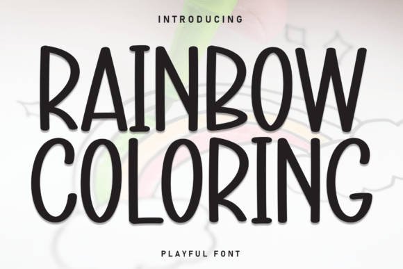 Rainbow Coloring Font Fonts Free Downloads