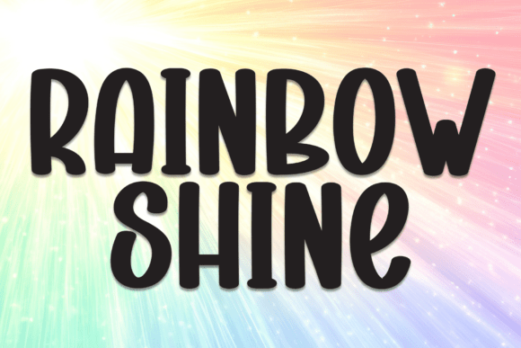 Rainbow Shine Font Fonts Free Downloads