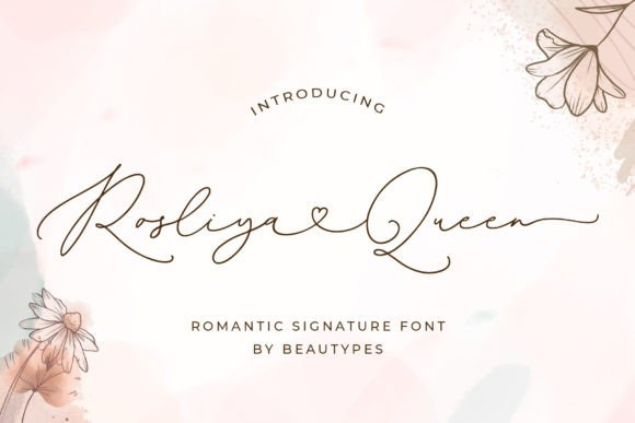 Rosliya Queen Font Fonts Free Downloads
