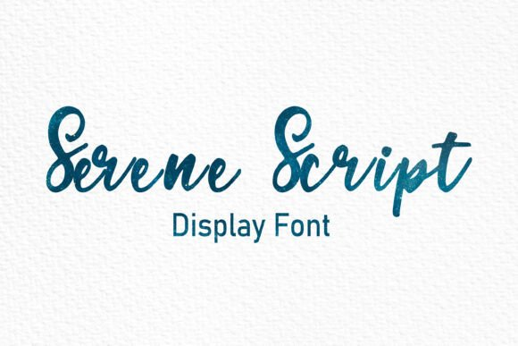 Serene Script Font Fonts Free Downloads