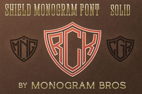 Shield Monogram Font Fonts Free Downloads