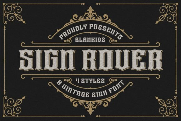 Sign Rover Font Fonts Free Downloads