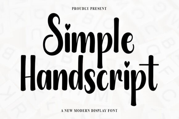 Simple Handscript Font Fonts Free Downloads