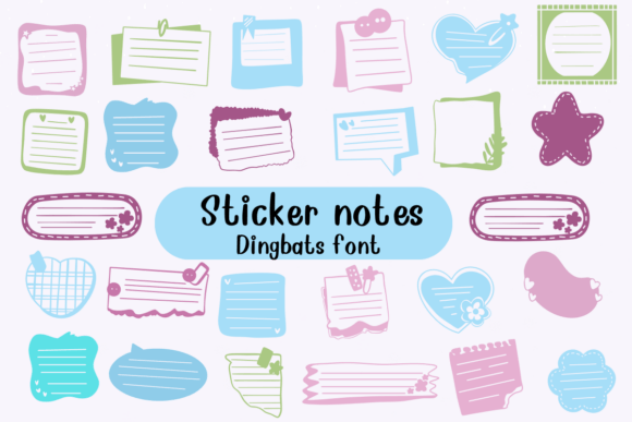 Sticker Notes Font Fonts Free Downloads