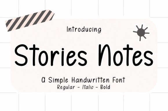 Stories Notes Font Fonts Free Downloads