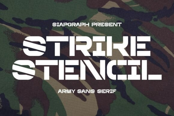 Strike Stencil Font Fonts Free Downloads