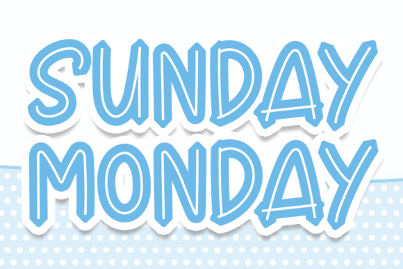 Sunday Monday Font Fonts Free Downloads