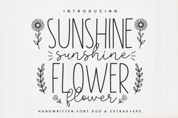 Sunshine Flower Font Fonts Free Downloads