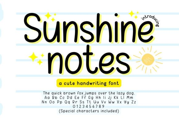 Sunshine Notes Font Fonts Free Downloads