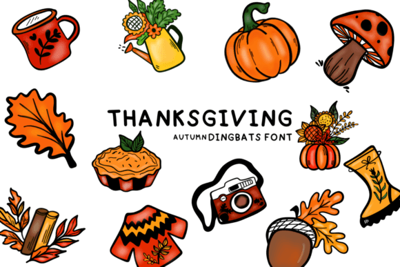 Thanksgiving Autumn Font Fonts Free Downloads