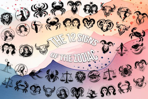 The 12 Signs of the Zodiac Font Fonts Free Downloads