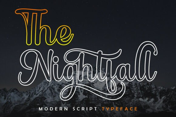 The Nightfall Outline Font Fonts Free Downloads