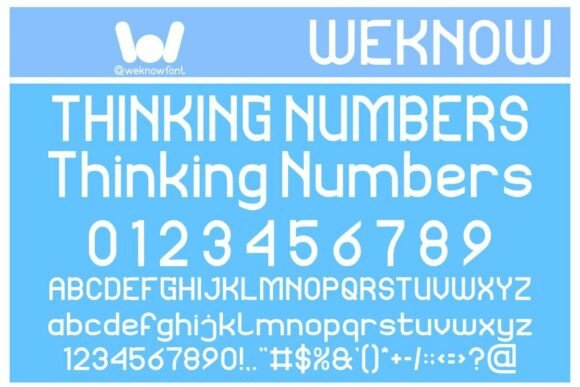 Thinking Numbers Font Fonts Free Downloads