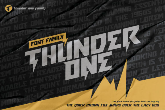 Thunder One Font Fonts Free Downloads