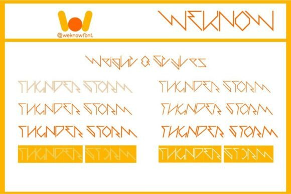 Thunder Storm Font Fonts Free Downloads