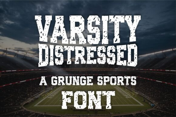 Varsity Distressed Font Fonts Free Downloads