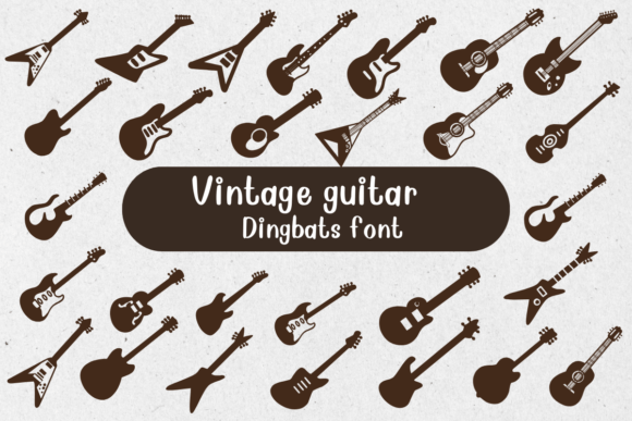 Vintage Guitar Font Fonts Free Downloads