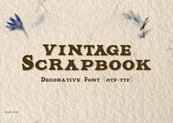 Vintage Scrapbook Font Fonts Free Downloads