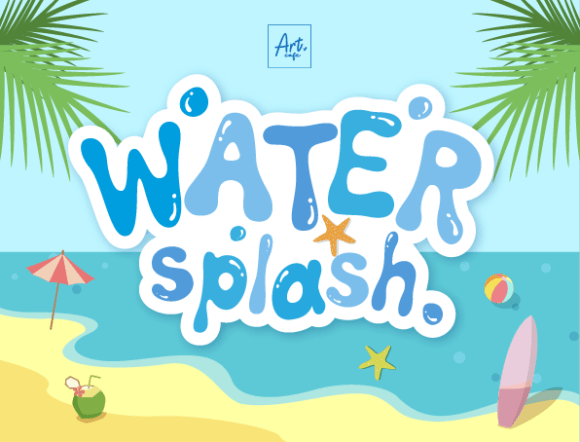 Water Splash Font Fonts Free Downloads