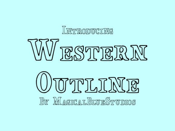 Western Outline Font Fonts Free Downloads