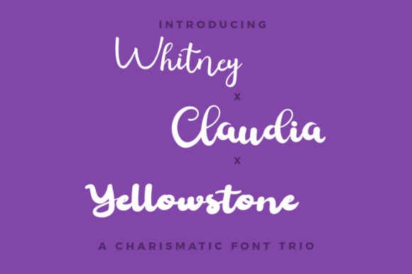 Whitney Claudia Yellowstone Trio Font Fonts Free Downloads