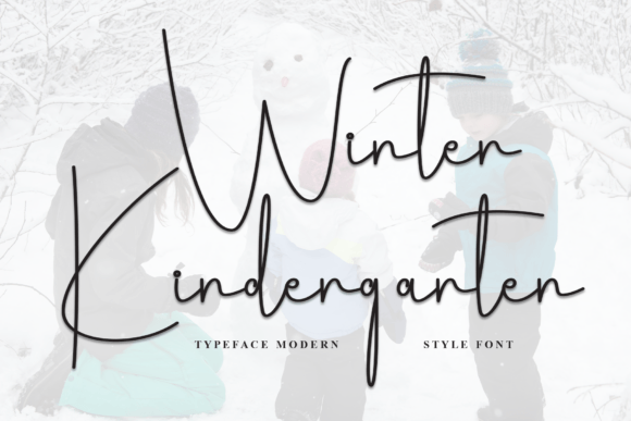 Winter Kindergarten Font Fonts Free Downloads