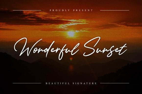 Wonderful Sunset Font Fonts Free Downloads