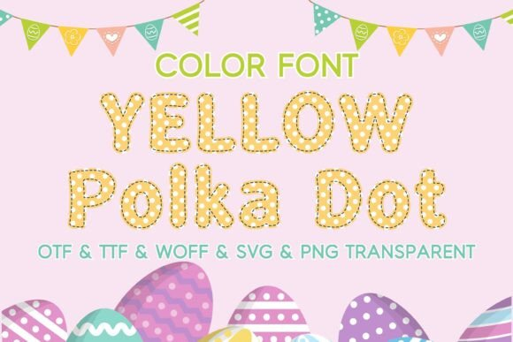 Yellow Polka Dot Font Fonts Free Downloads