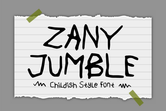 Zany Jumble Font Fonts Free Downloads