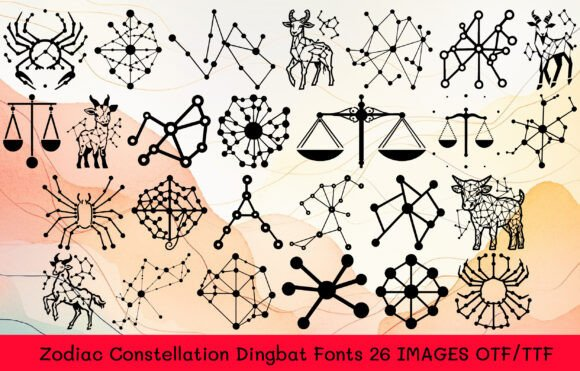 Zodiac Constellation Font Fonts Free Downloads